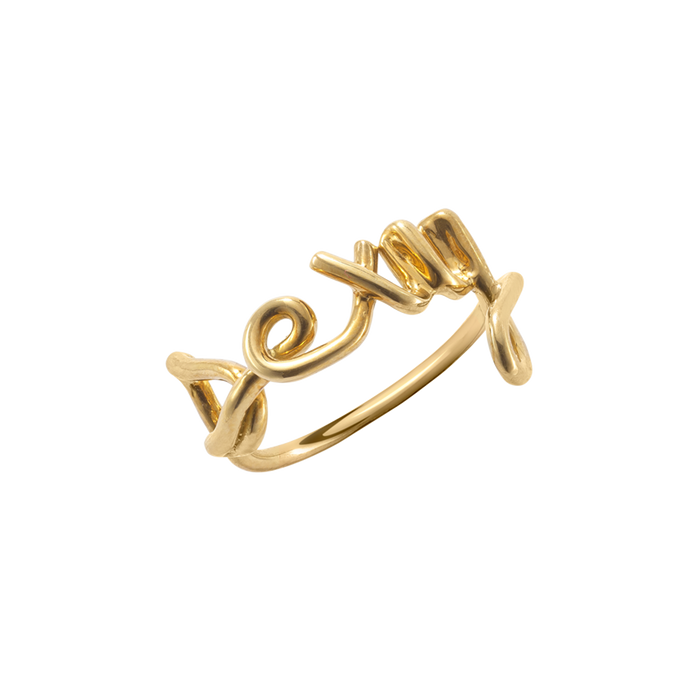 Bespoke Written Word Ring - 18k Gold - Gold - Solange Azagury-Partridge