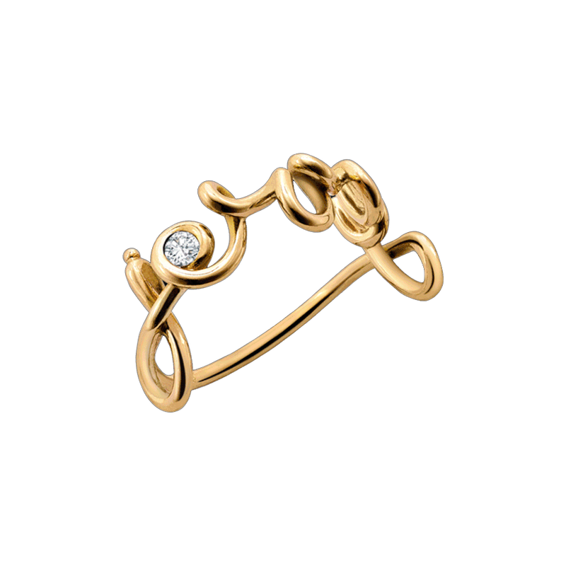 Bespoke Written Word Ring - 18k Gold - Gold - Solange Azagury-Partridge
